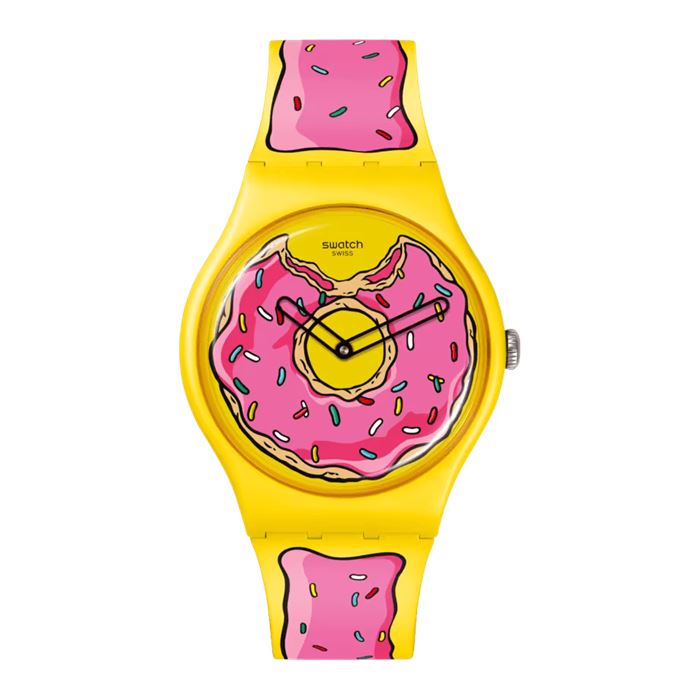 Swatch X Simpsons SO29Z134 Seconds of Sweetness Unisex Kol Saati Abt Saat